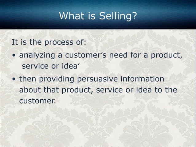 Improving Your Selling Skills | PPT