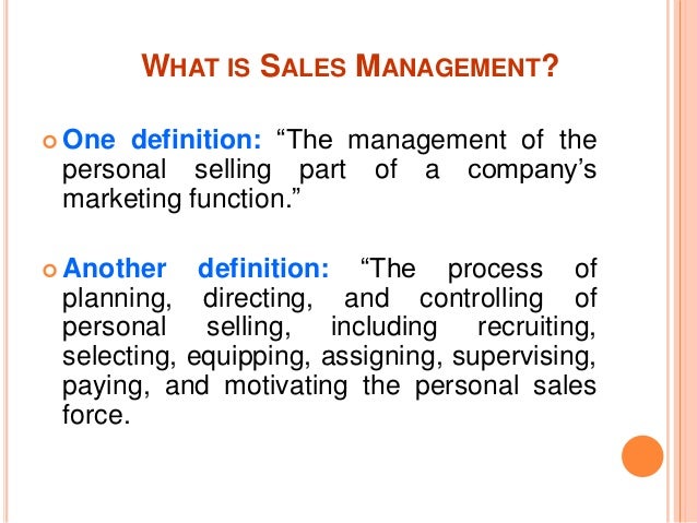 Sales & distribution management