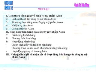 Sales Management_ AVON | PPT