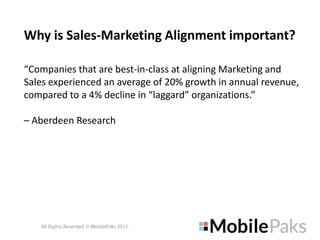 Sales marketing alignment 10 16-13_ | PPT