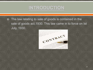 Sales of goods act | PPTX