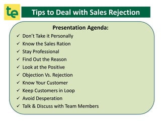 Deal with Sales Rejection Using These Tips | PPTX