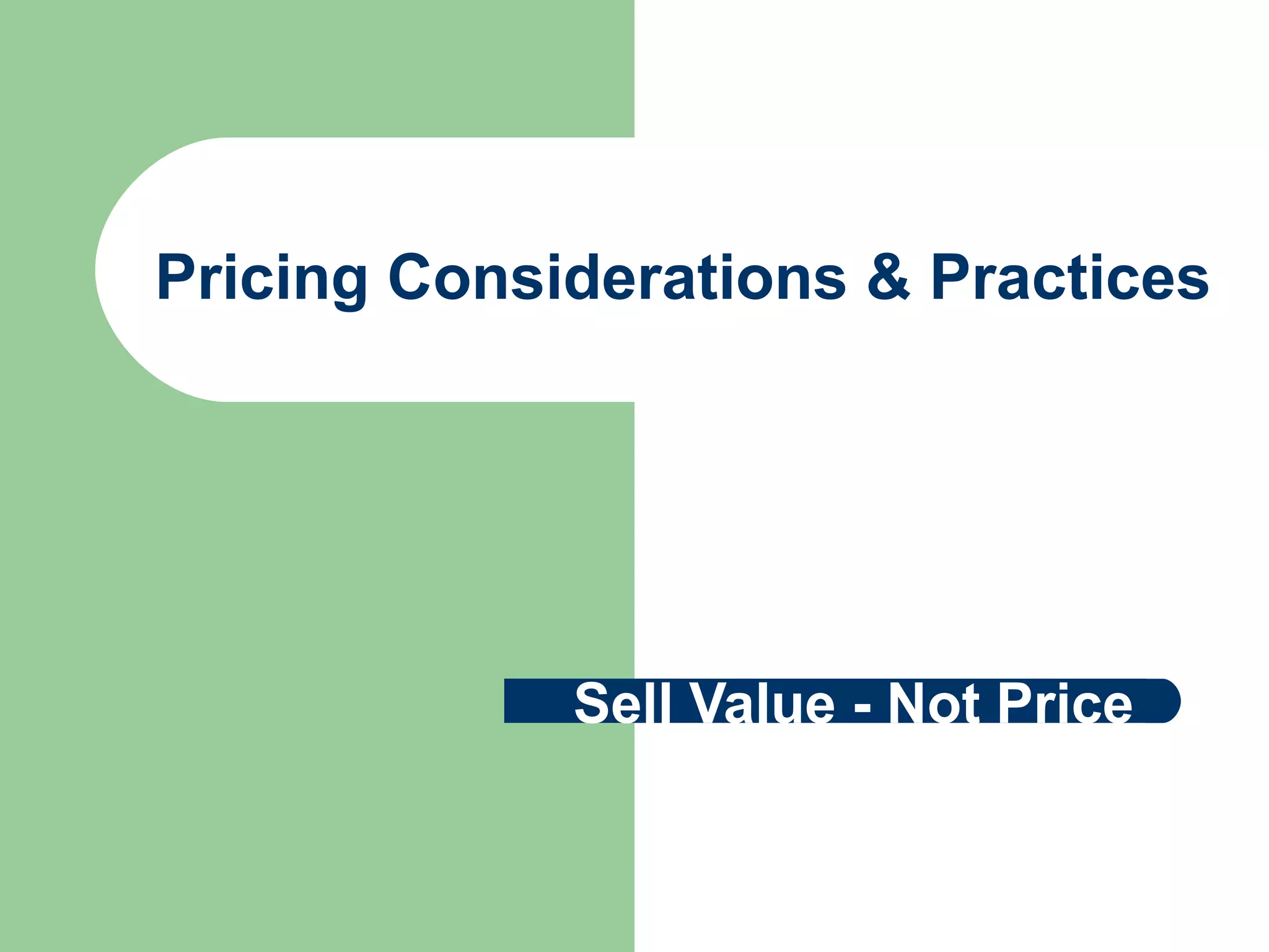 Sales Selling Value - Not Price | PPT