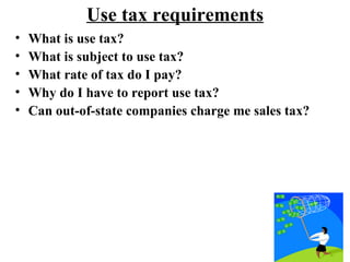 Sales Tax and Use Tax Administration | PPT