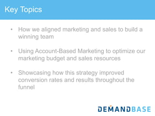 Sales Vs. Marketing at Demandbase | PDF