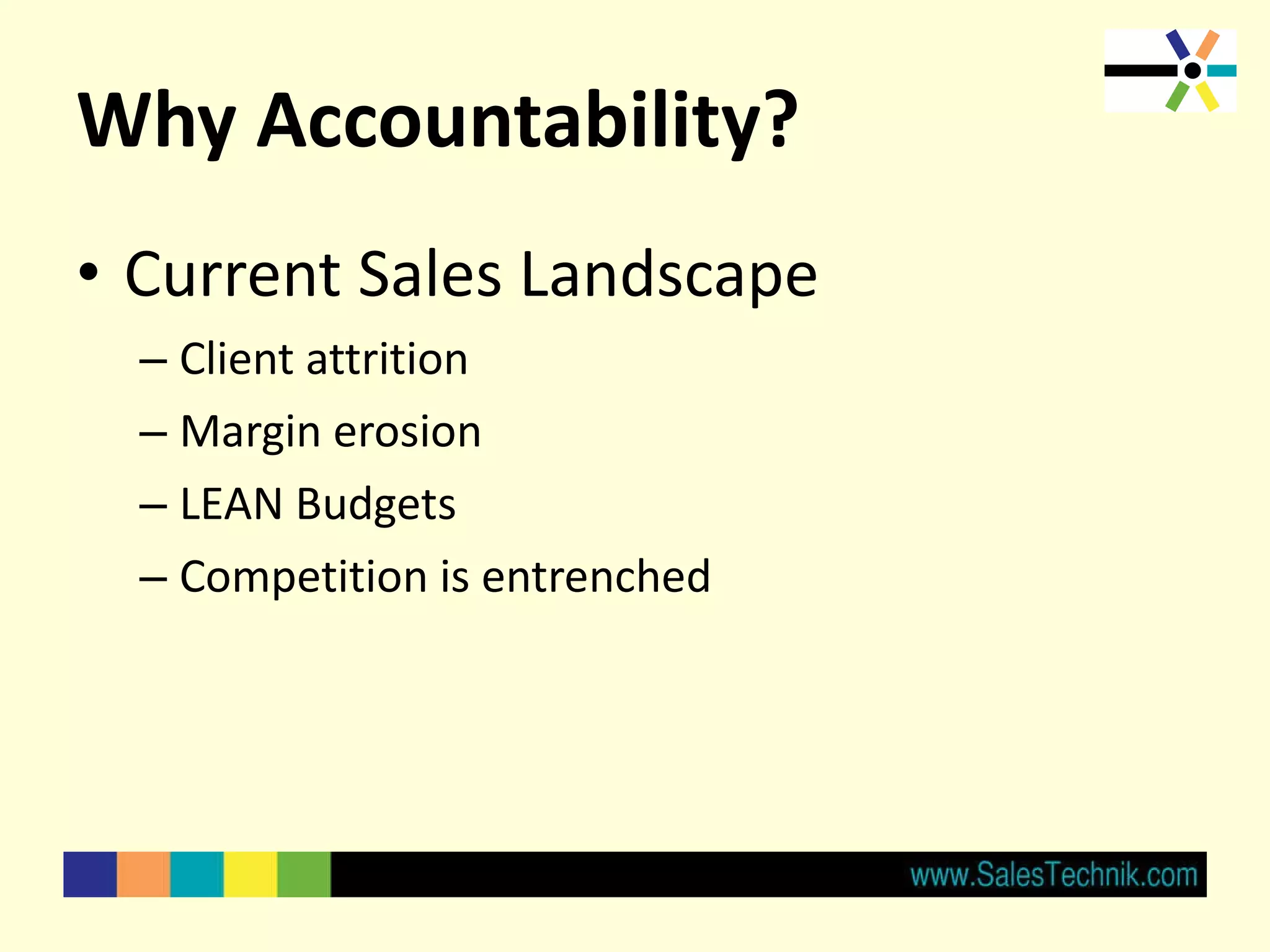 Sales Accountability & Organizational Responsibility | PPT