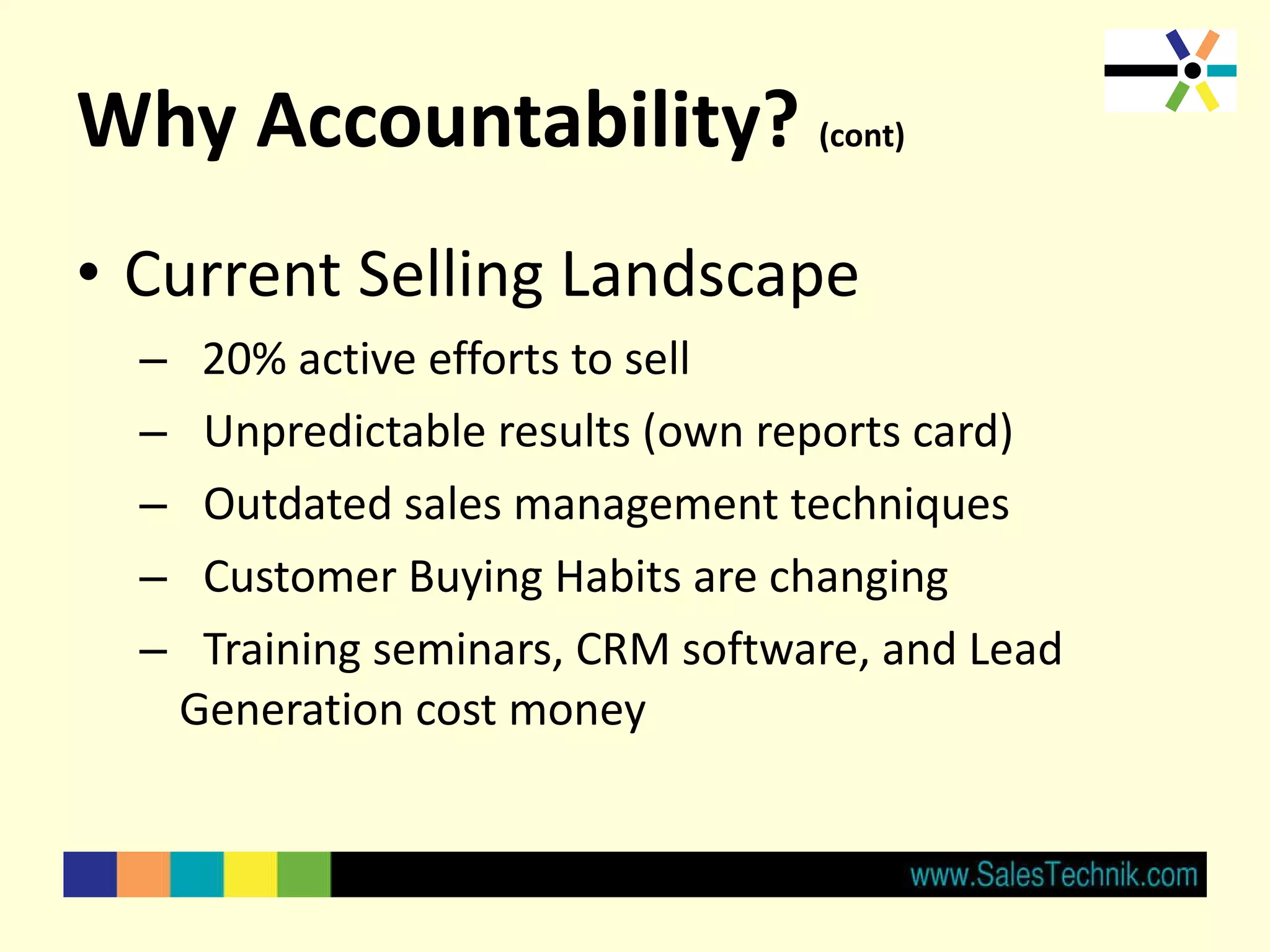 Sales Accountability & Organizational Responsibility | PPT