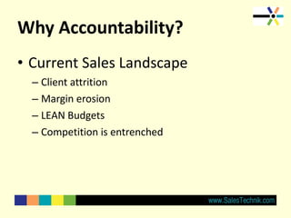 Sales Accountability & Organizational Responsibility | PPT