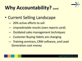 Sales Accountability & Organizational Responsibility | PPT