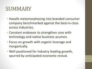 Sales and distribution of Havells | PPTX