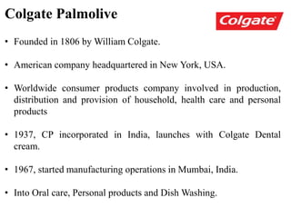 Sales and Distribution - Colgate Palmolive | PPTX
