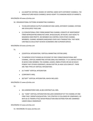 Sales and distribution management full notes | DOCX