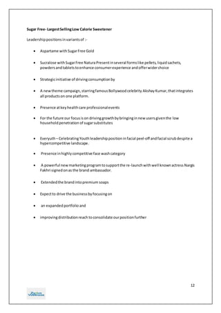Sales and distribution model of zydus wellnes | DOCX