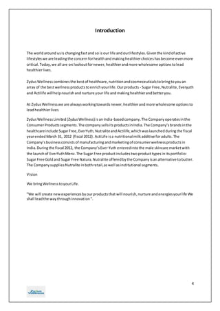 Sales and distribution model of zydus wellnes | DOCX