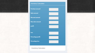 Inventory management application | PPTX