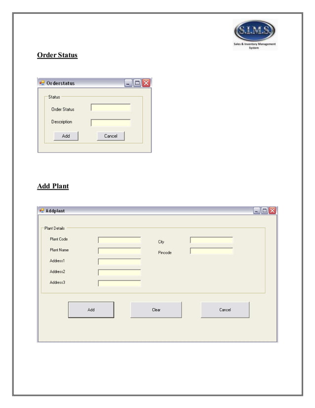 Sales and inventory management system project report | DOC