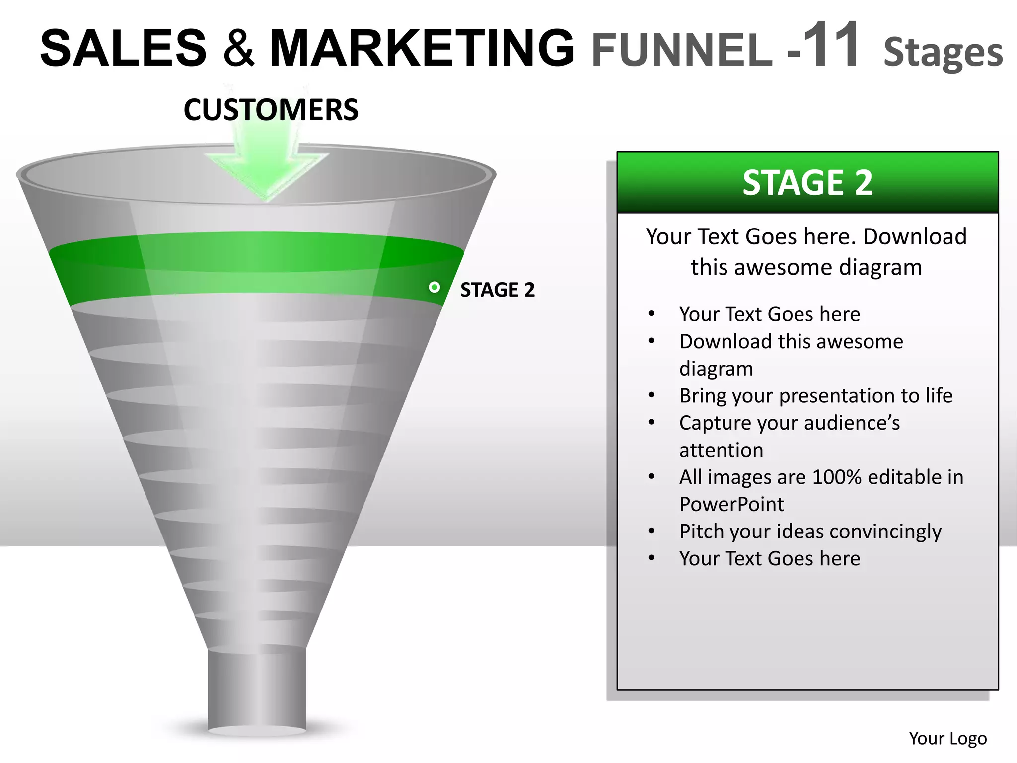 Sales and marketing funnel 11 stages powerpoint presentation templates ...