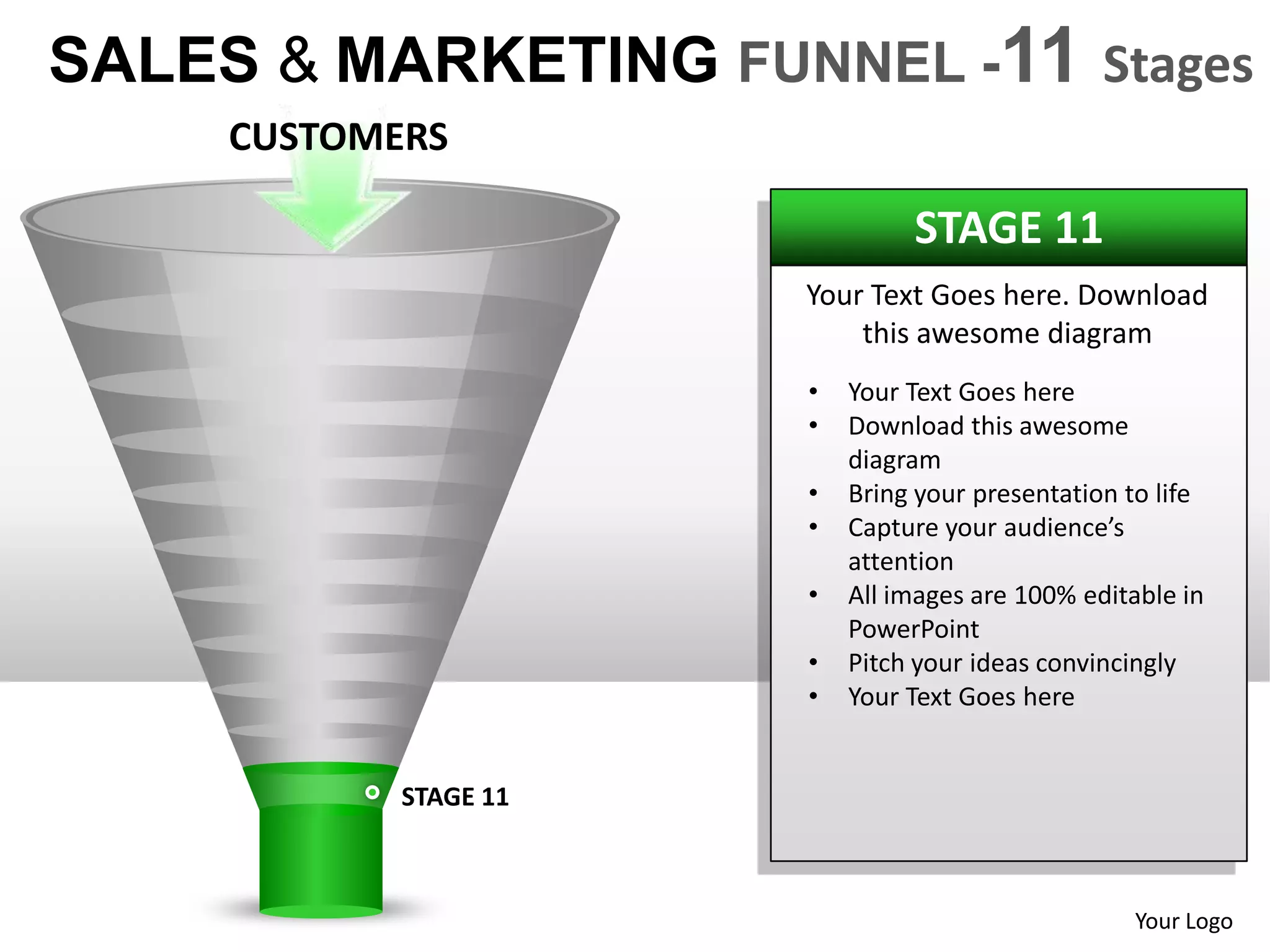 Sales and marketing funnel 11 stages powerpoint presentation templates ...