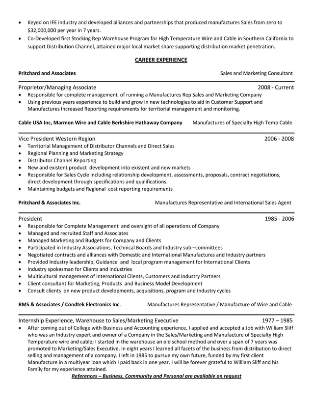 Sales And Marketing Management Resume | PDF