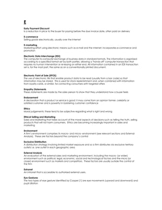 Sales and marketing_terminology | PDF