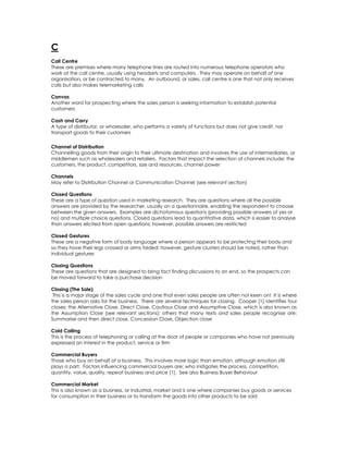 Sales and marketing_terminology | PDF
