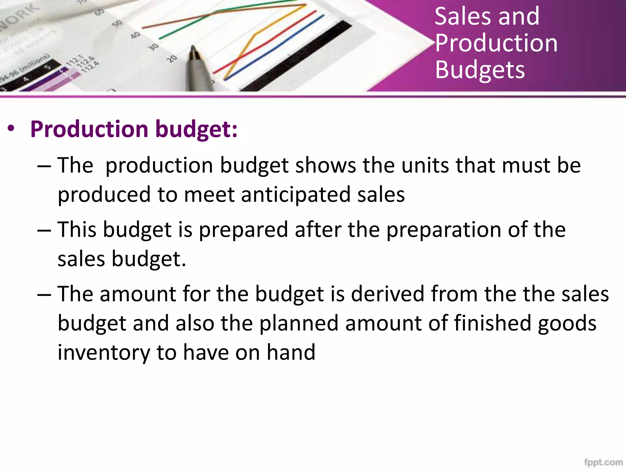 Sales and production budget | PPTX