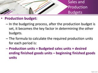 Sales and production budget | PPTX