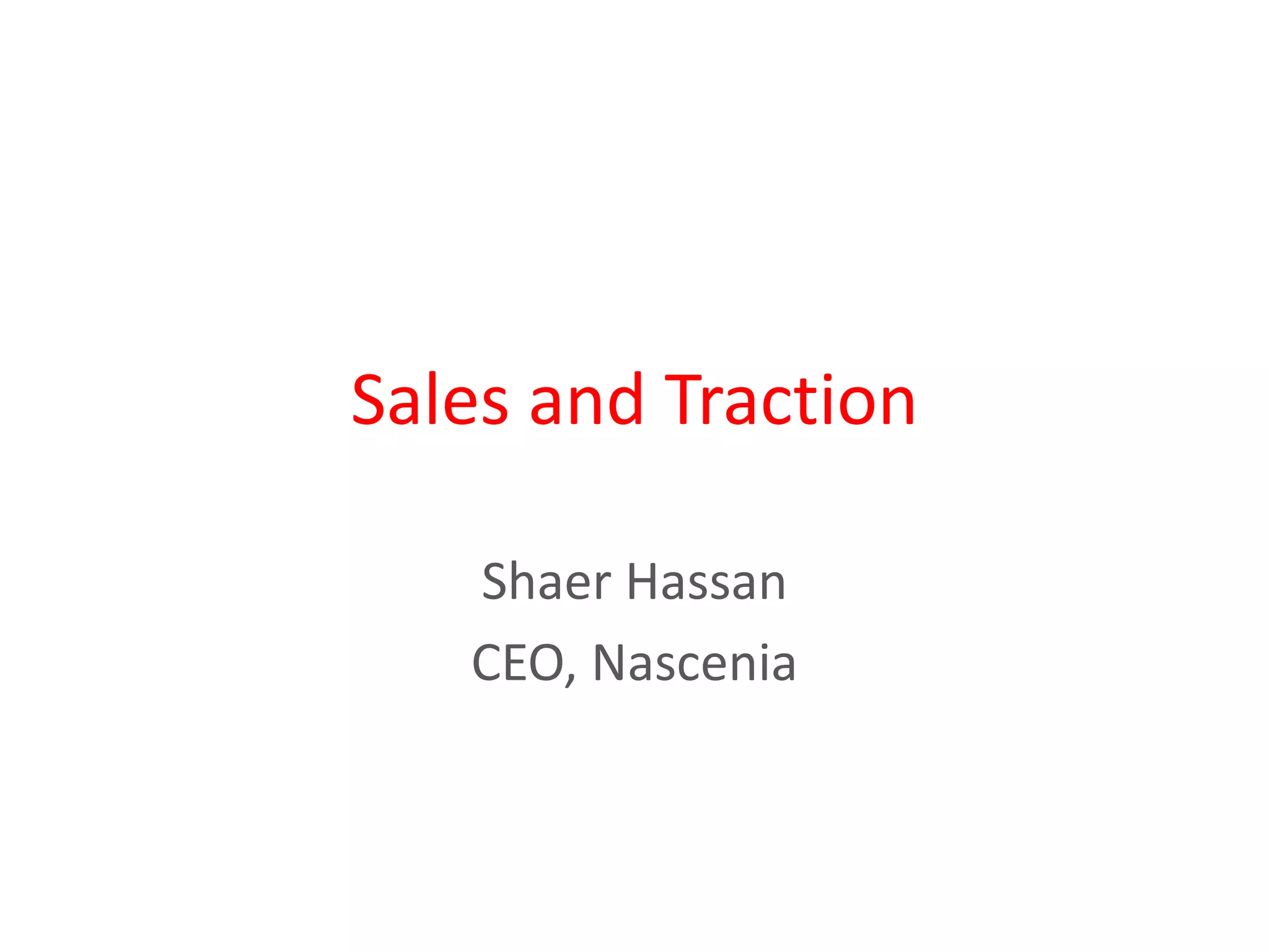 Sales and Traction | PPTX