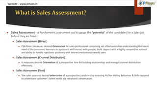 Sales assessment test - psychometric | PPT