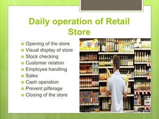 Sales associate Chapter 1 ( Basic of Retail ) | PPTX