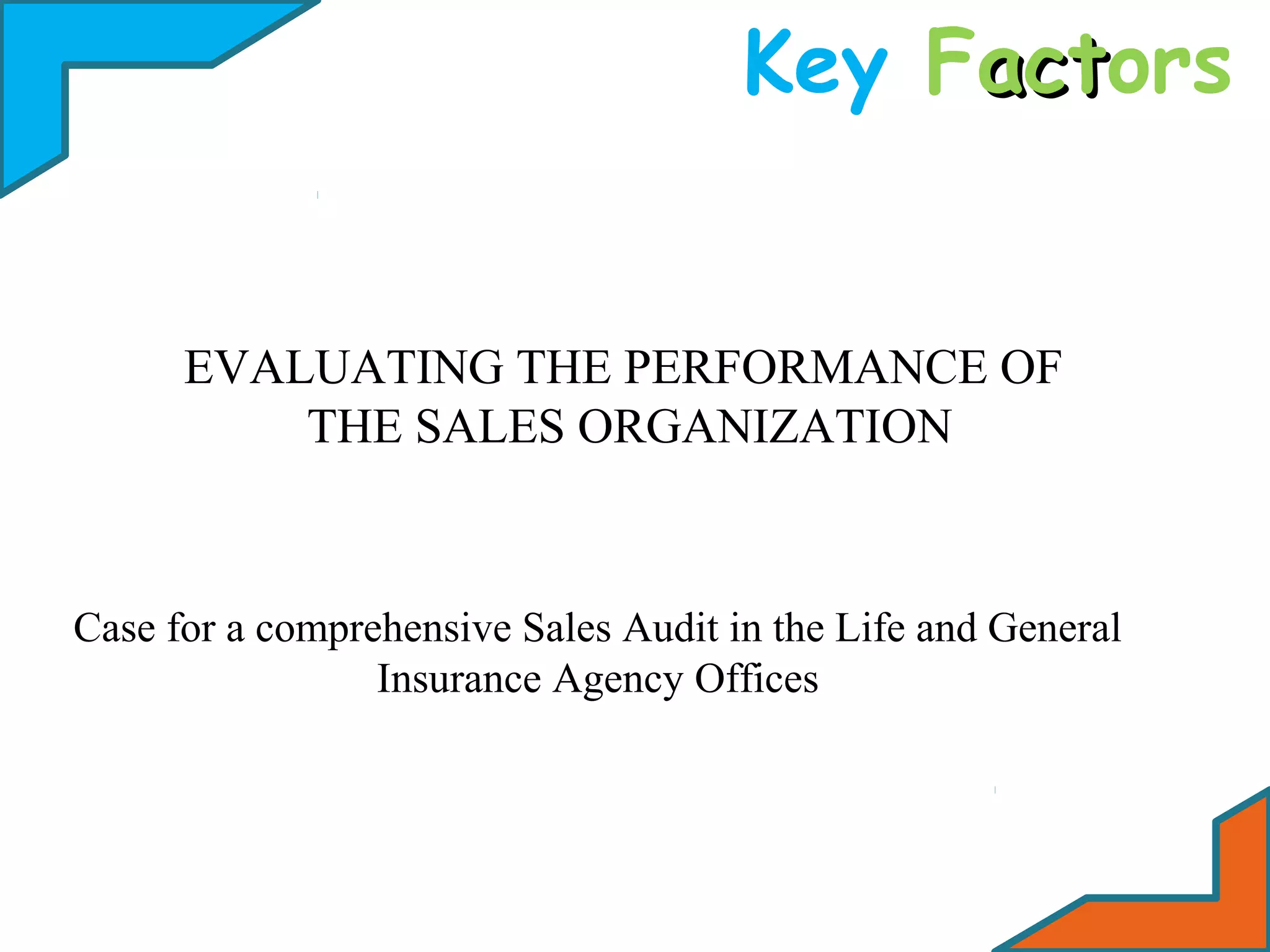Sales audit for Increase Sales Effectiveness | PPT
