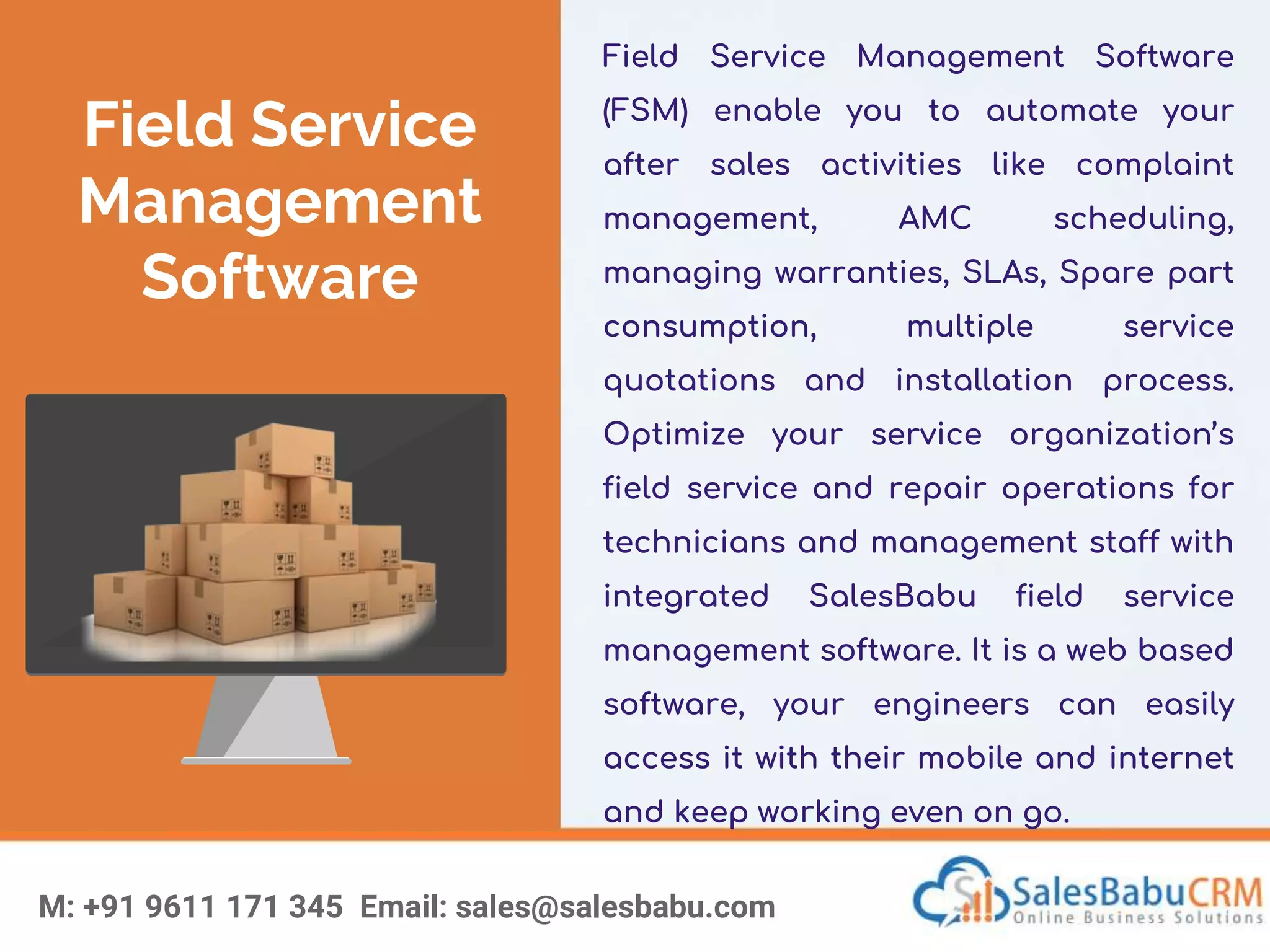 Field service management software - SalesBabu | PPT