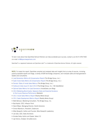 Measuring Up: 9 Benchmarks that Can Help Expansion-Stage Companies Build a Scalable Sales ...