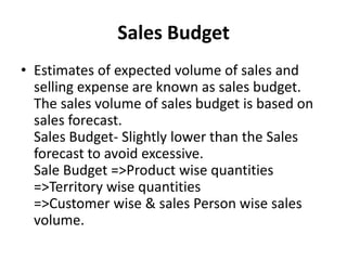 Sales budget | PPT