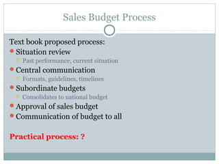Sales budgeting | PPT