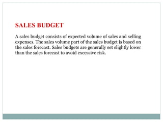 Sales budget process | PPTX