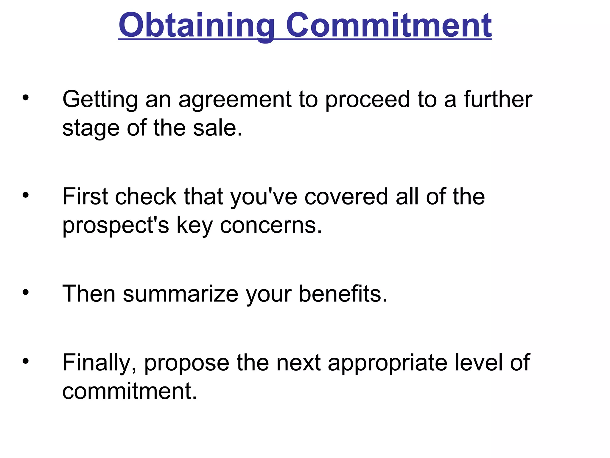 Four Stages of a Sales Call | PPT