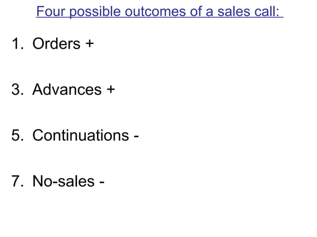 Four Stages of a Sales Call | PPT | Sales | Business