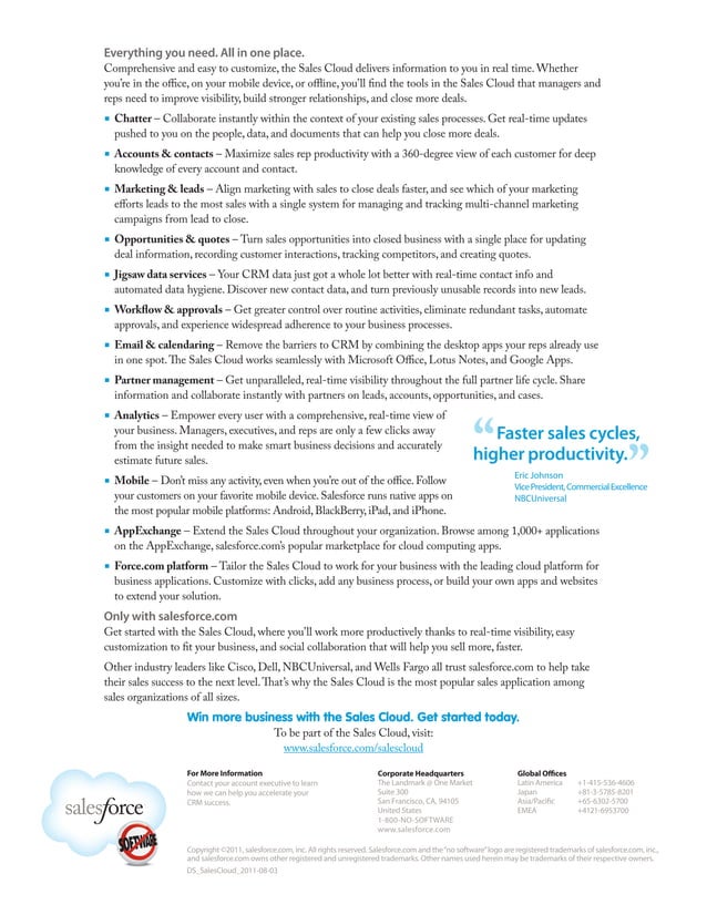Sales Cloud datasheet | PDF