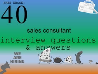 Sales consultant interview questions and answers | PPT