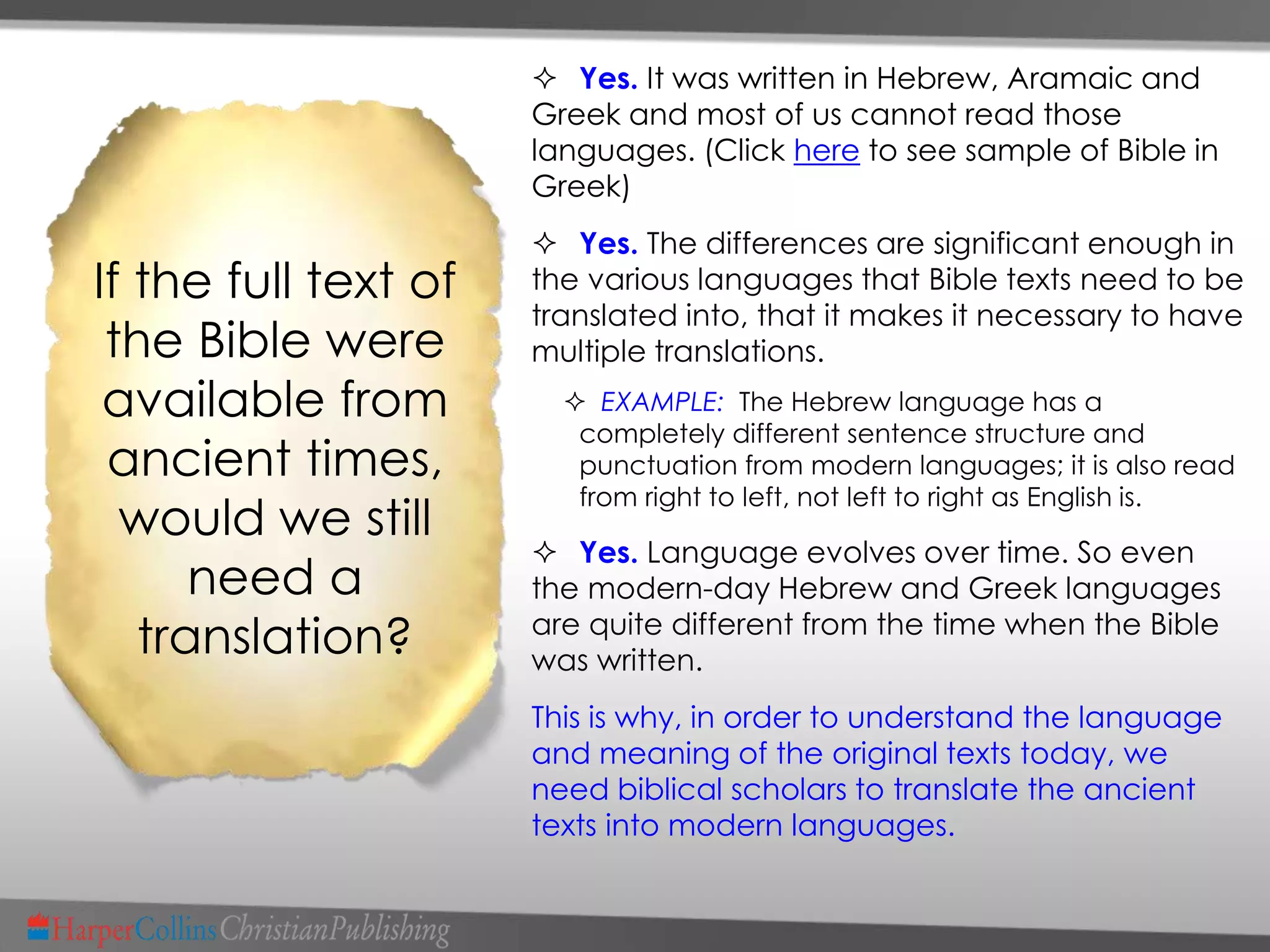 Course 1: Bible Translations | PPTX