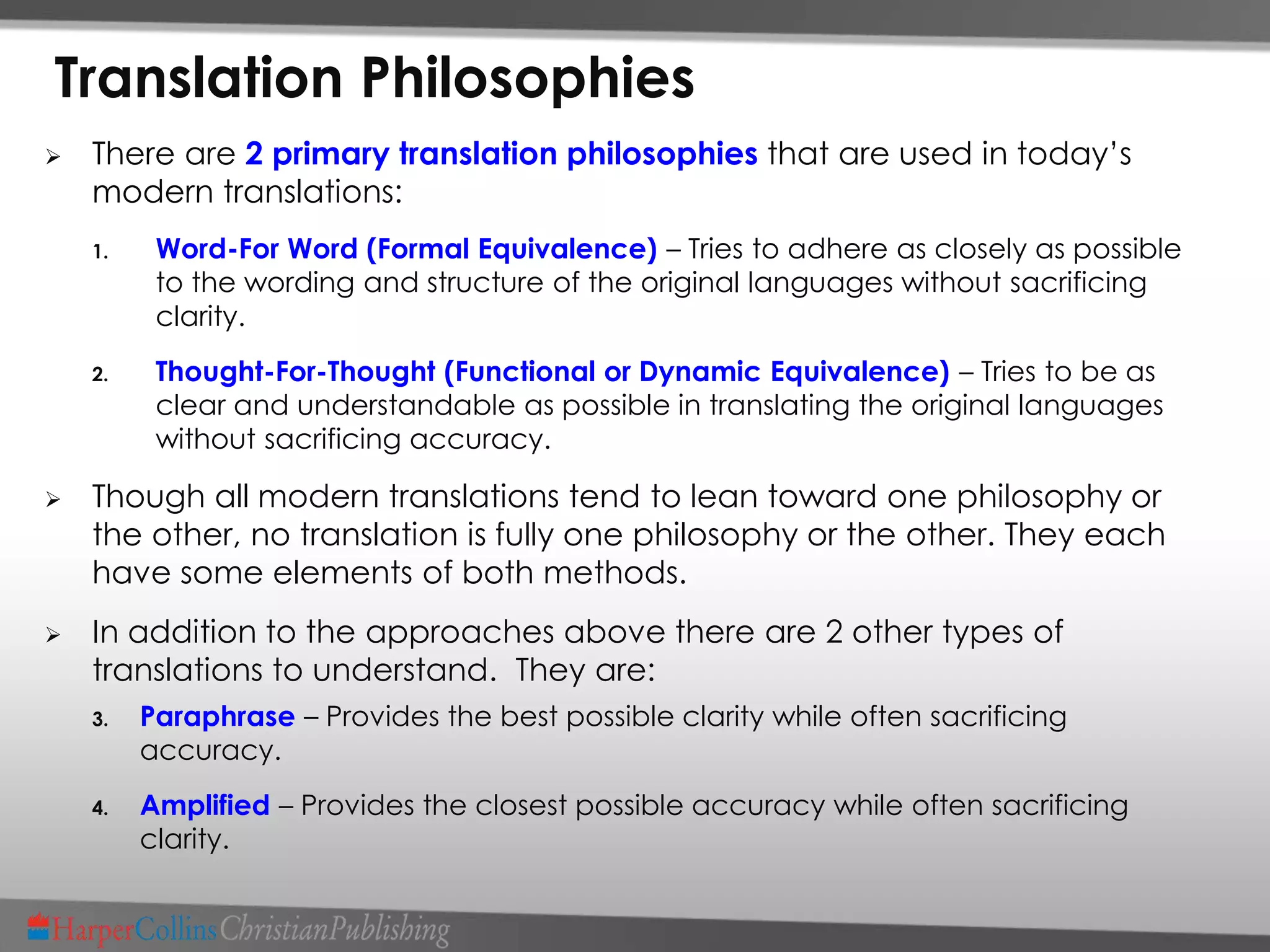 Course 1: Bible Translations | PPTX