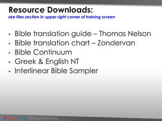 Course 1: Bible Translations | PPTX