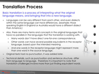 Course 1: Bible Translations | PPTX