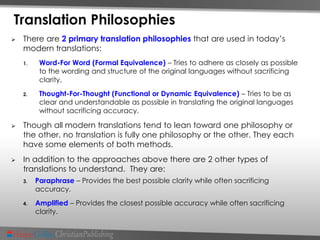 Course 1: Bible Translations | PPTX