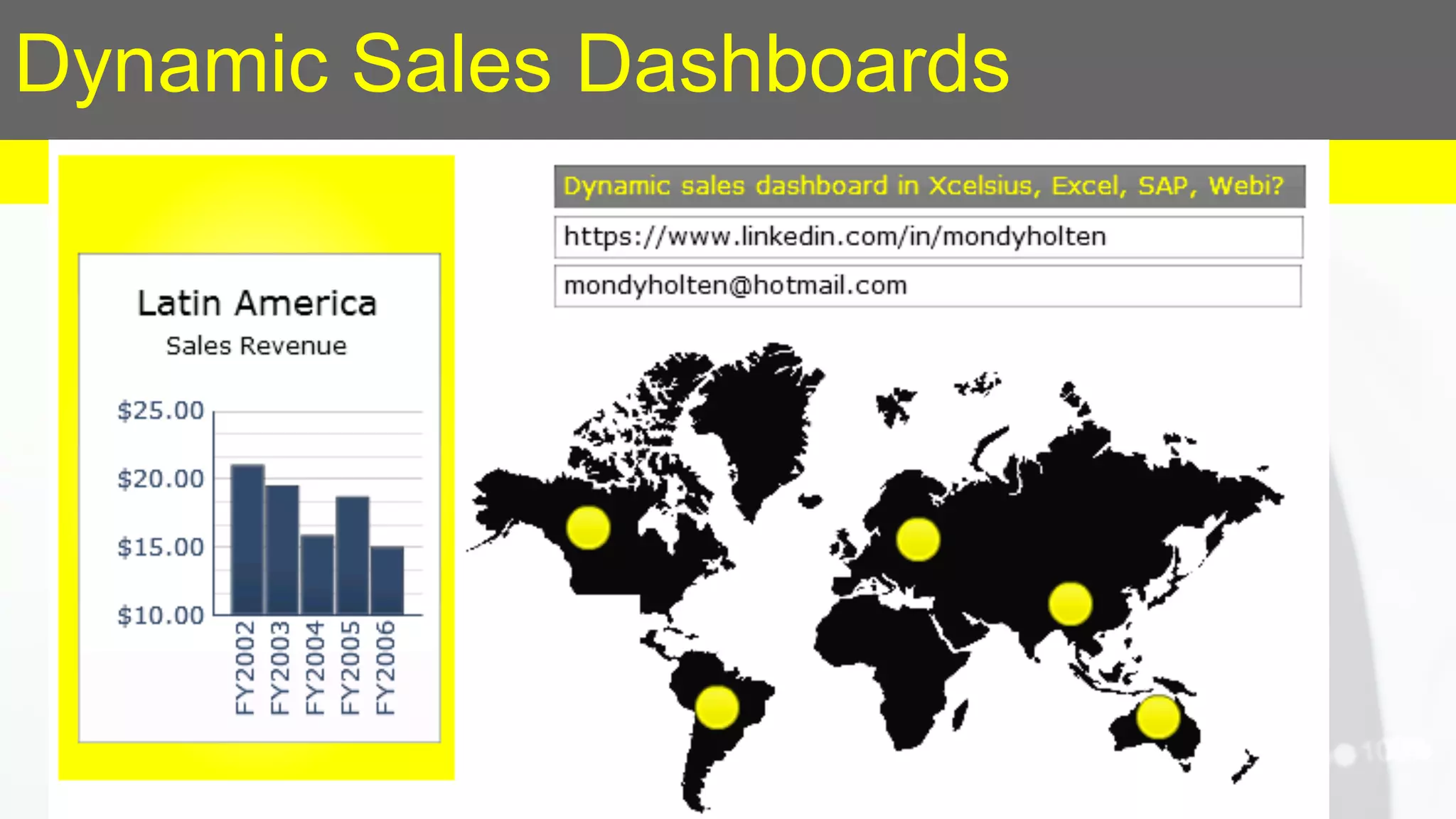 Sales dashboards #excel #xcelsius #sap | PDF
