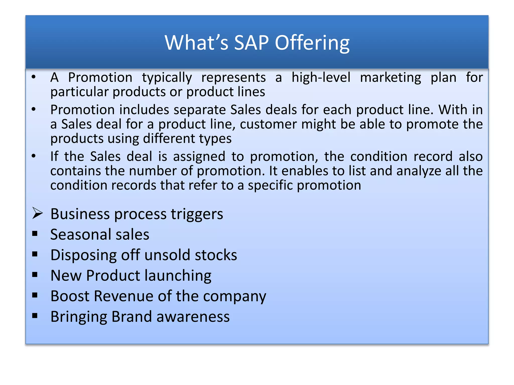 Promotions and Deals in SAP Sales | PPTX
