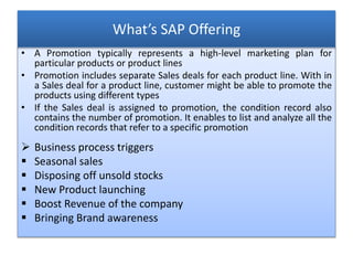 Promotions and Deals in SAP Sales | PPTX
