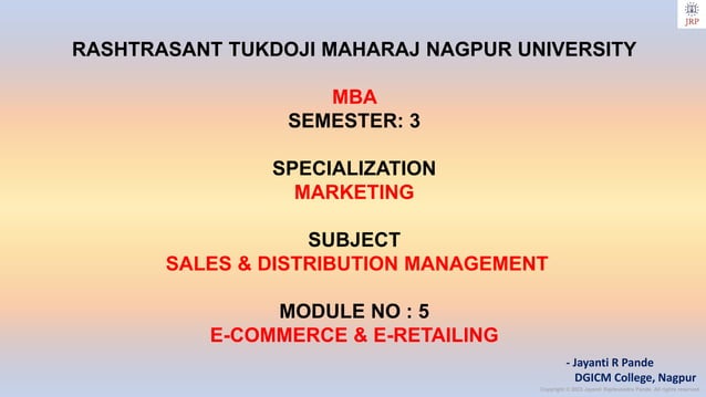 Sales & Distribution Management Module 5.pdf