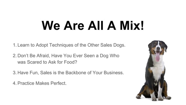 The 5 Types of Sales People and Their Dog Equivalent. | PPTX
